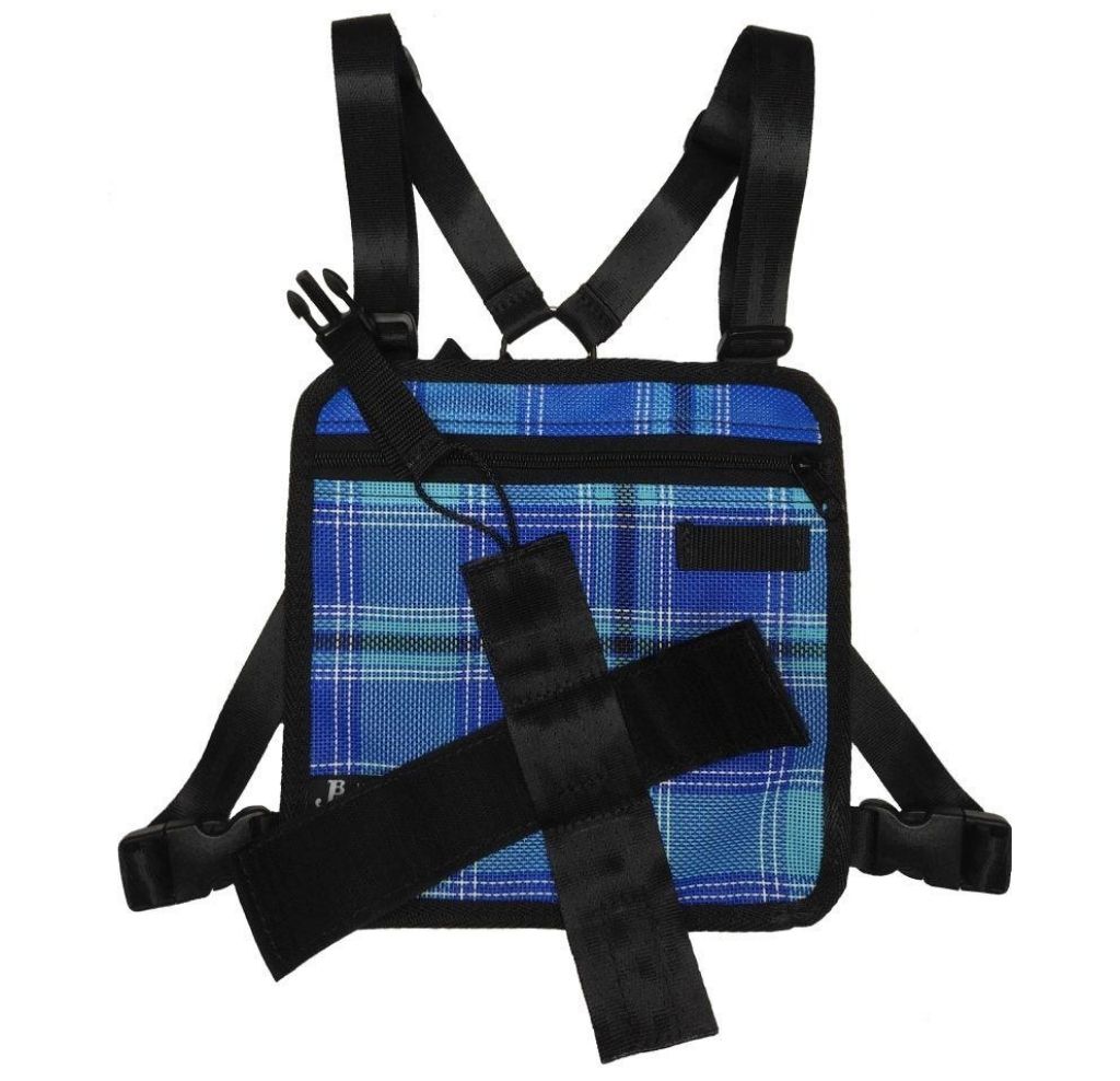 UHF Harness Chest Adult Blue Velcro Adjustable Pouch – JB UHF Harnesses